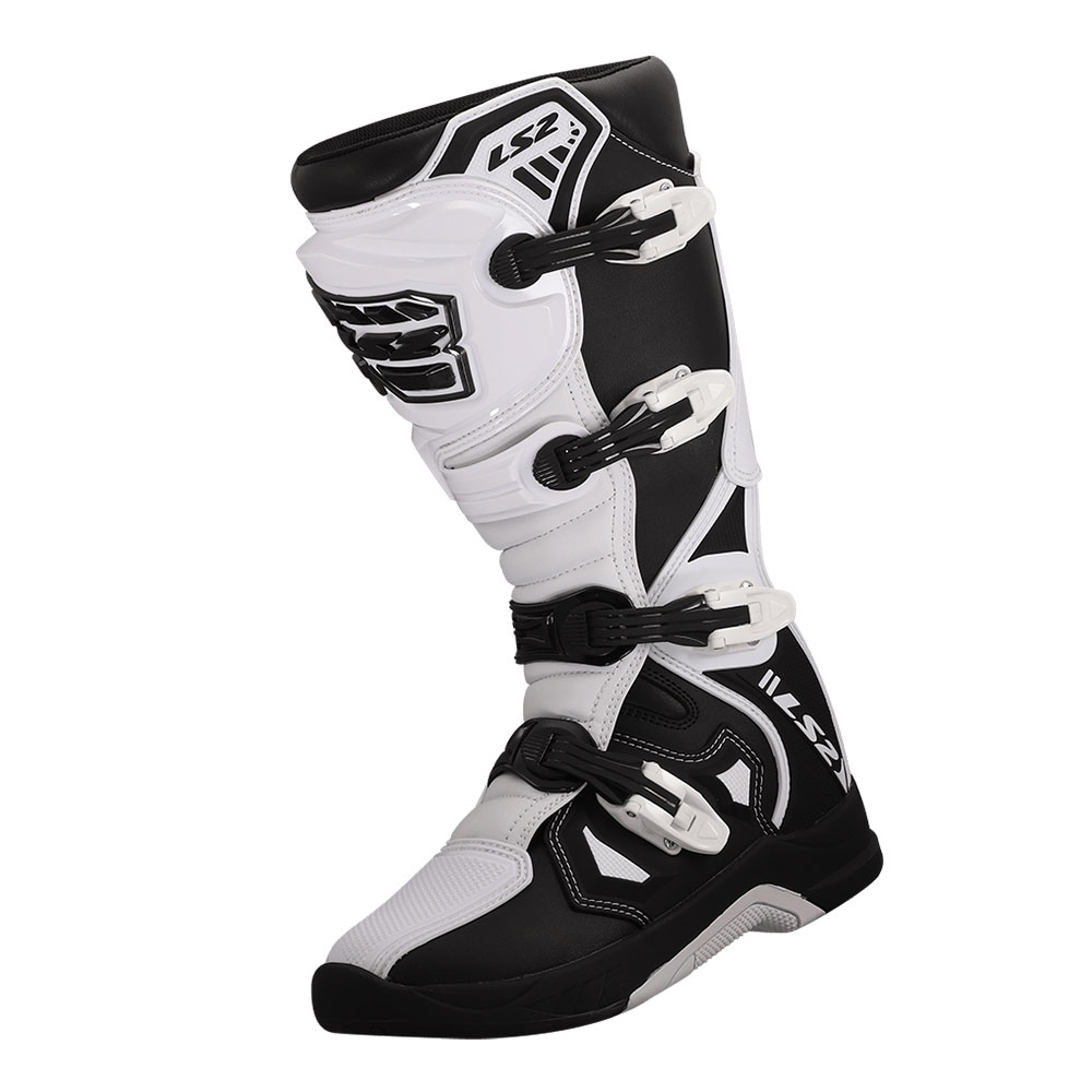 Motocross čizme LS2 RAPTOR muške crno bele