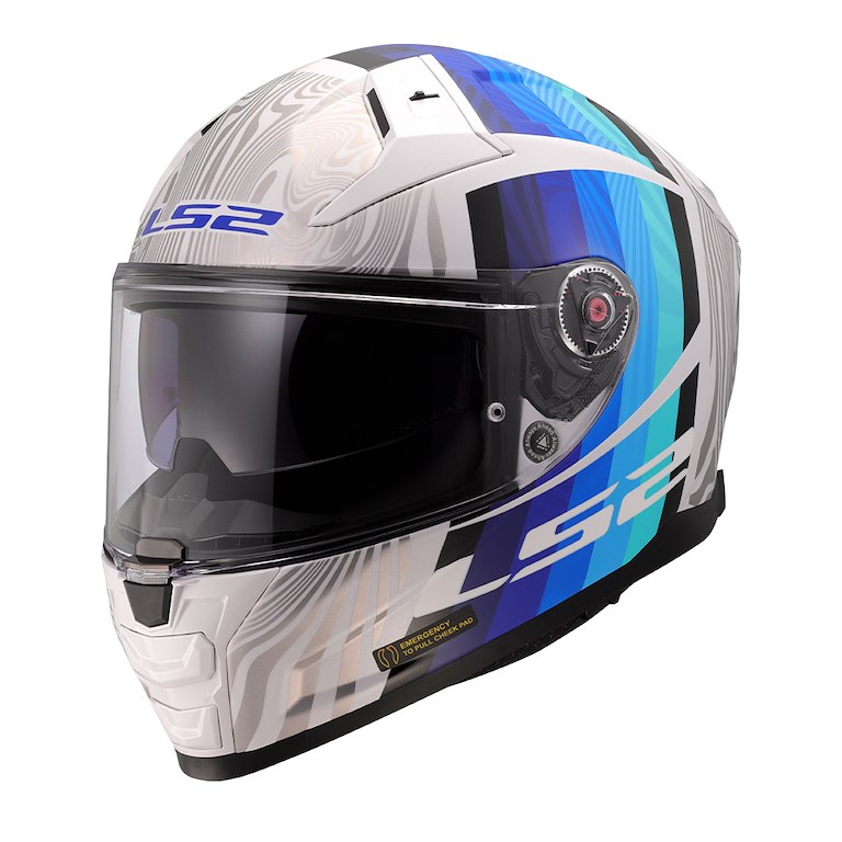 Kaciga LS2 Full Face FF811 VECTOR II FREEDOM belo siva