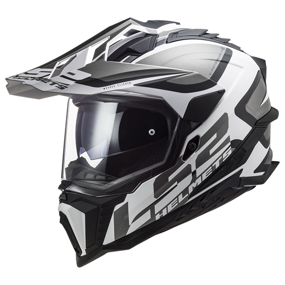 Kaciga LS2 Enduro MX701 EXPLORER ALTER mat crno bela sa naočarima