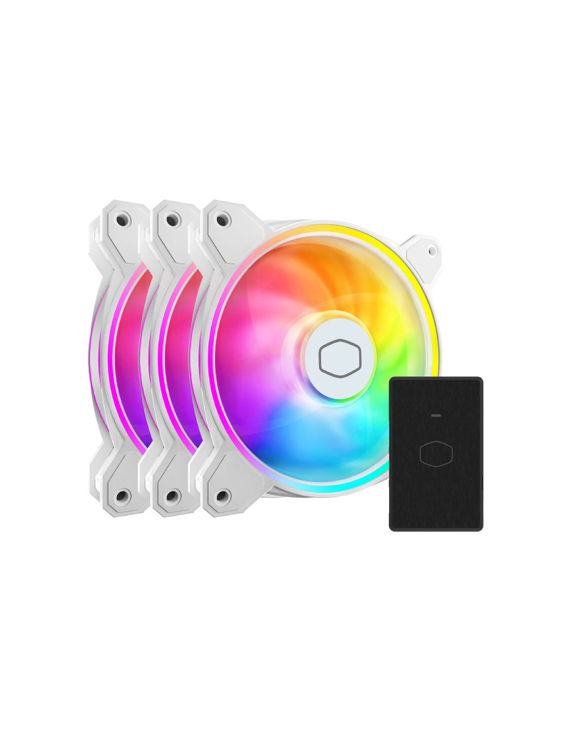 COOLER MASTER Master Fan MF120 HALO2 3in1 White edition 120mm ventilator beli (MFL-B2DW-213P2-R2)