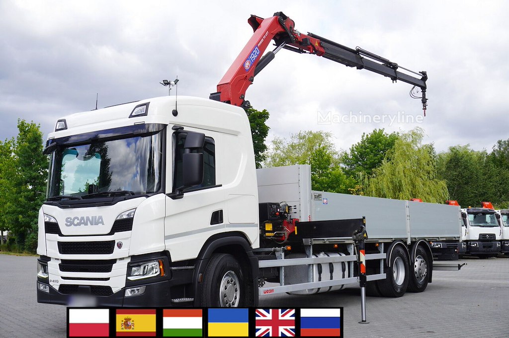 Scania P410 B 6x2 / 2024 / 90 tho. km! / HMF 1920K RCS crane / RCL 5400 autodizalica