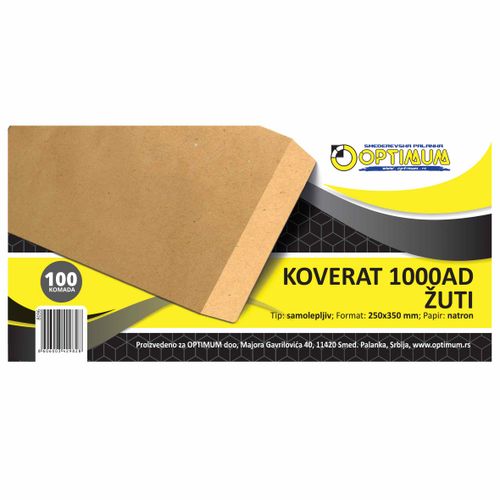 Koverat AD 1000 1/100 samolepiv natron žuti
