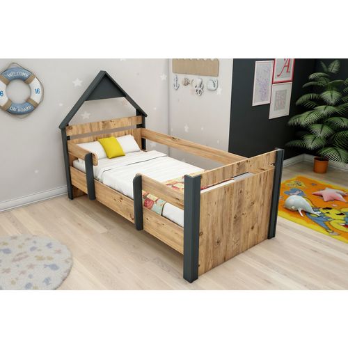Valerin Atlantic Pine Anthracite Single Bedstead