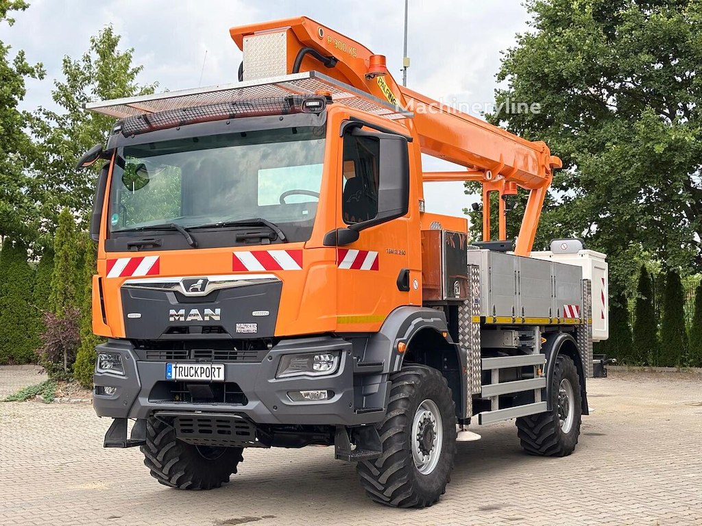 MAN TGM 13.290 4x4 EURO6 PODNOŚNIK KOSZOWY PALFINGER P300 KS auto dizalica s korpom