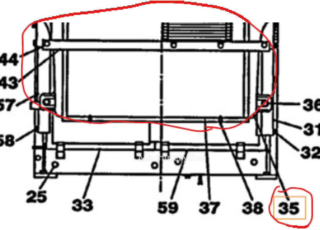 Case LN001750 interkuler za Case CX300B CX290B građevinske mašine