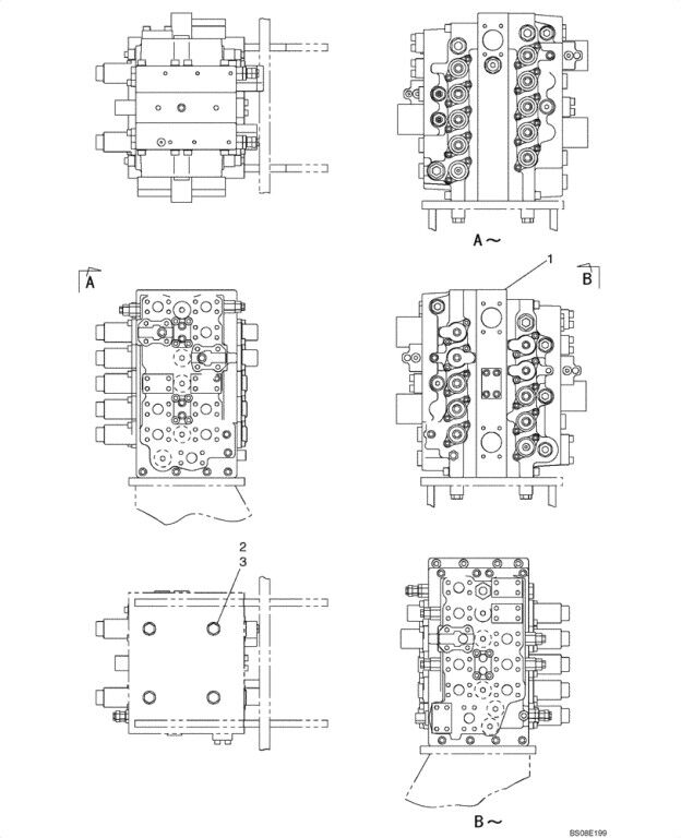 Case KWJ11800 hidraulični razvodnik za Case CX700B bagera