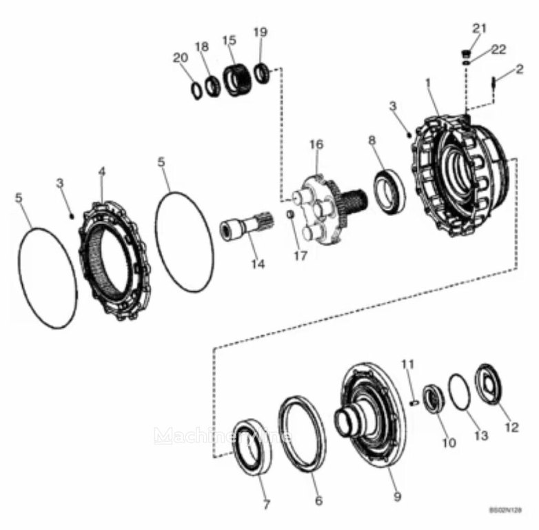 Case 8605583 krajnji pogon za Case 521D prednjeg utovarivača