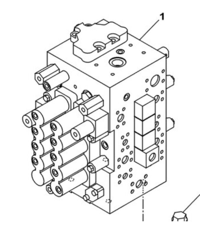 Case KBJ24380 hidraulični razvodnik za Case CX240C CX250C CX260C bagera