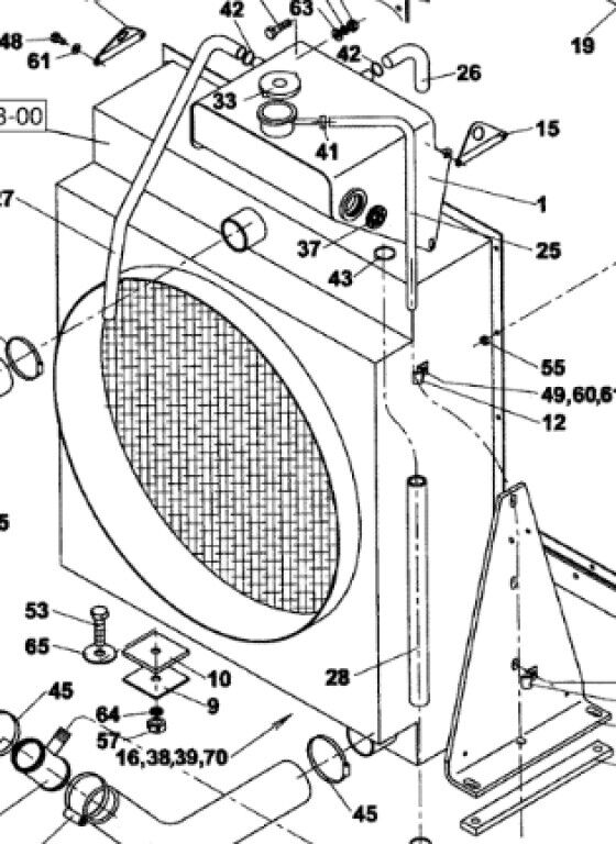 Case ND124706 radijator za hlađenje motora za Case SV216 valjka