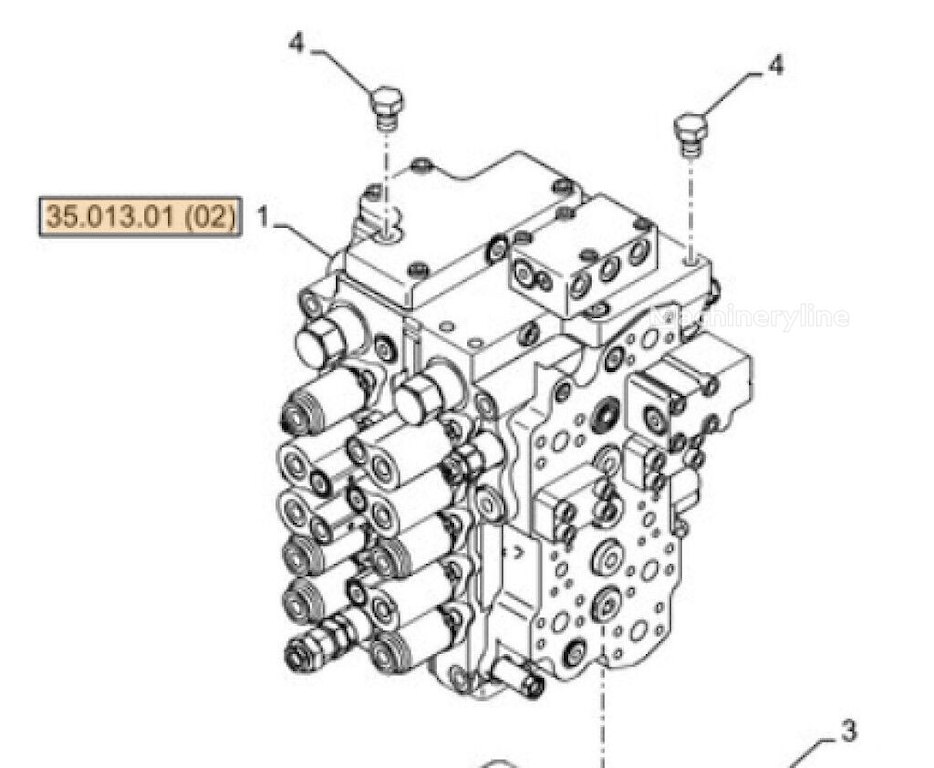 Case KNJ23391 - KNJ23390 hidraulični razvodnik za Case CX130C bagera