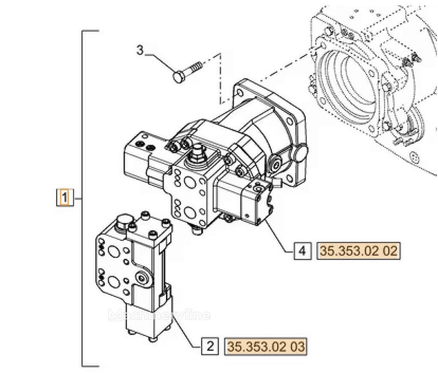 Case 84259377 hidraulični motor za Case WX218 WX188 WE210B WE190B bagera
