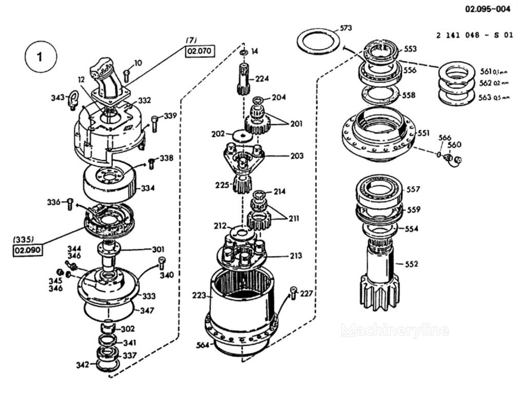 O&K 2103836 - 1714836 rotacioni prenosnik za O&K MH6 RH6 RH8 RH25 MH6.5 RH6-20 RH6-22 bagera