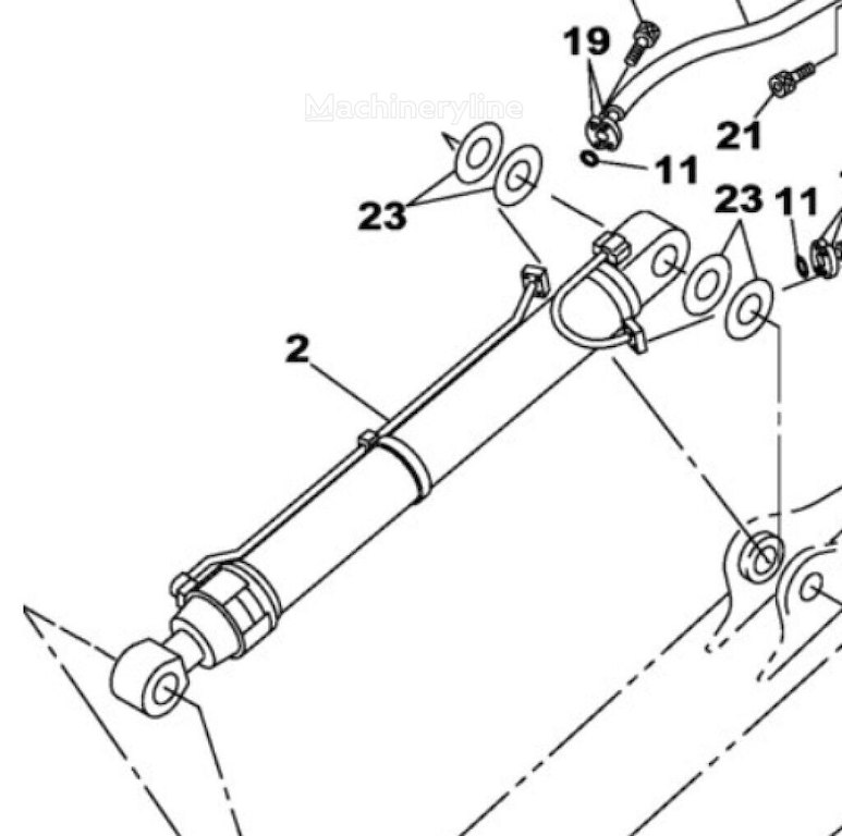 Case KTV12732 - KTV1463 hidraulični cilindar za CX460 građevinske mašine