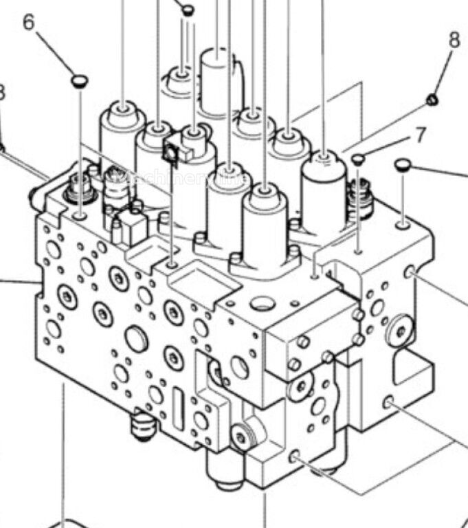 Case YN30V00101F6 - YN30V00101F3 hidraulični razvodnik za E215B E245BJ SK210-8 E135BSR SK210D-8 SK210LC-8 E135BSRLC SK210DLC-8 bagera