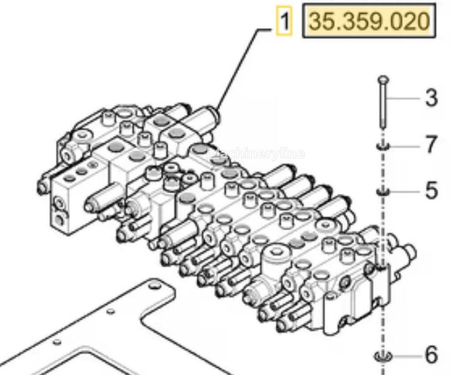 Case 31M9-10112 - 31M9-10120 hidraulični razvodnik za E57C CX57C građevinske mašine