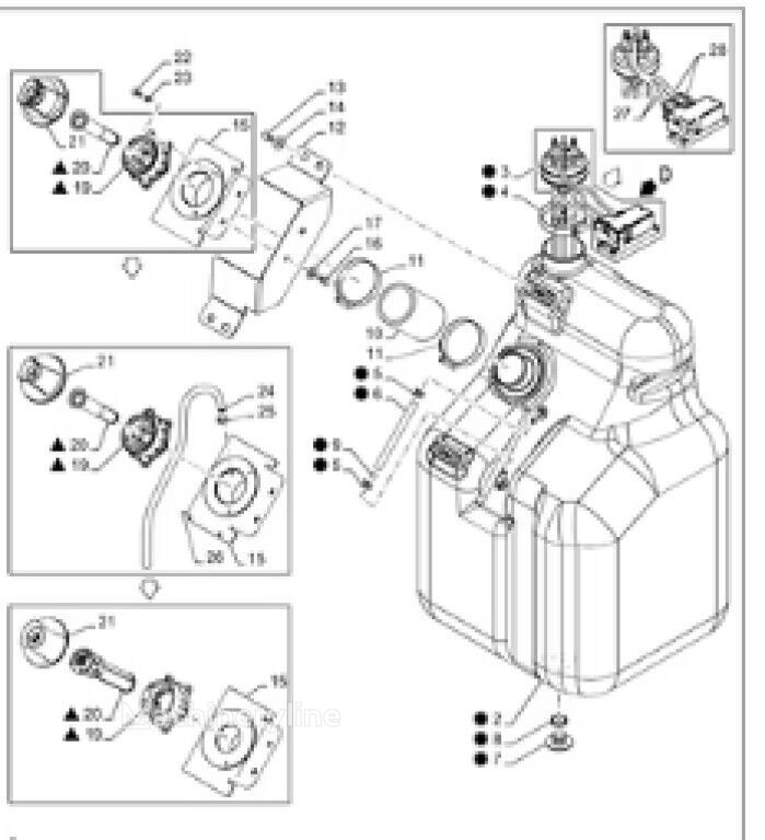 Case KLH12950 - KLH13281 hidraullični rezervoar za Case CX210D CX160D bagera