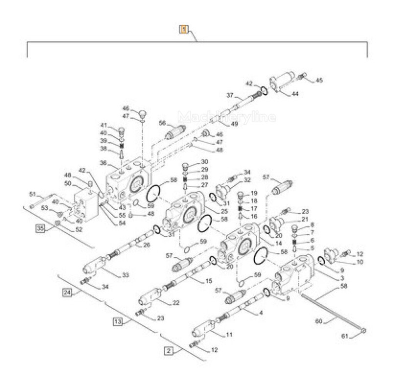 Case 33MH-10121 - 51521163 pneumatski ventil za E37C CX37C građevinske mašine