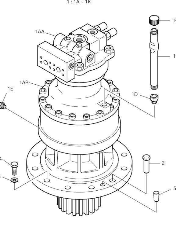 Doosan 401-00325B - 401-00290A hidraulični motor za Doosan SOLAR225LC-V bagera