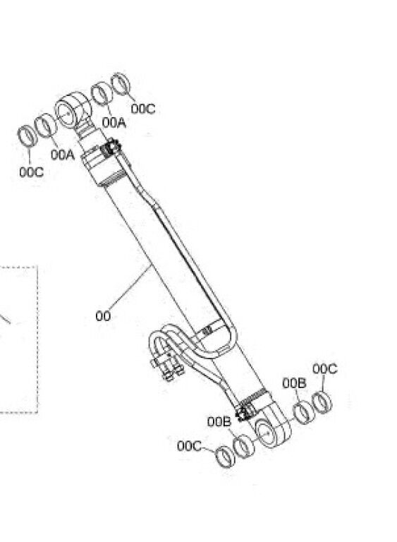 Hitachi 9323701 hidraulični cilindar za ZX160-6 ZX160-5B ZX160-5g građevinske mašine