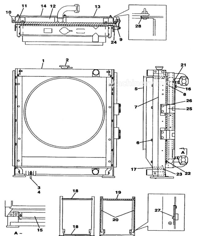 Case KRH1462 - KRH1630 za CX210 CX240 građevinske mašine