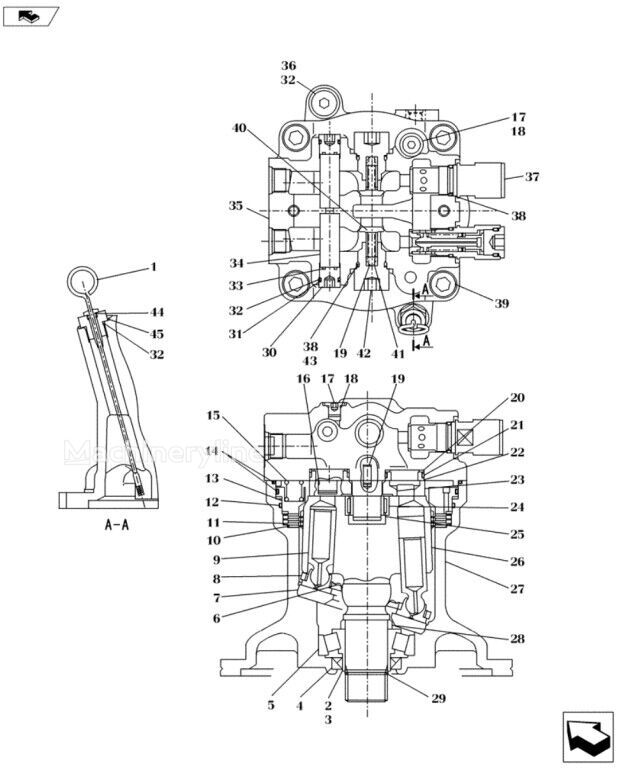 Case LJ014660 - KLC10060 hidraulični motor za CX160B CX160C CX160D CX180B CX180C građevinske mašine
