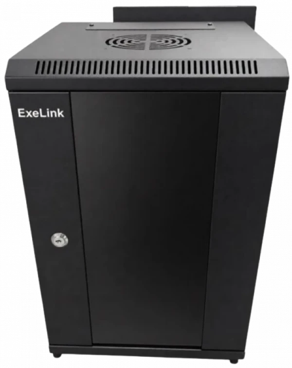 ExeLink Rek zidni orman 19in, 600x450x18U,crna, SPCC celik