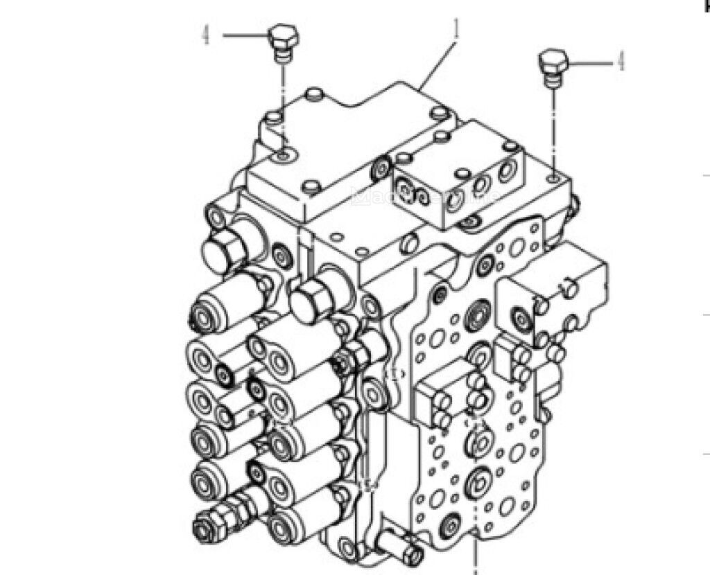 Case KLJ12961 - KLJ12960 hidraulični razvodnik za Case CX160C CX180C bagera