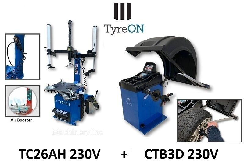 Novi TyreON TC26AH Car tyre changer Airbooster + CTB3D Wheel Balancer, Stop- balansirka