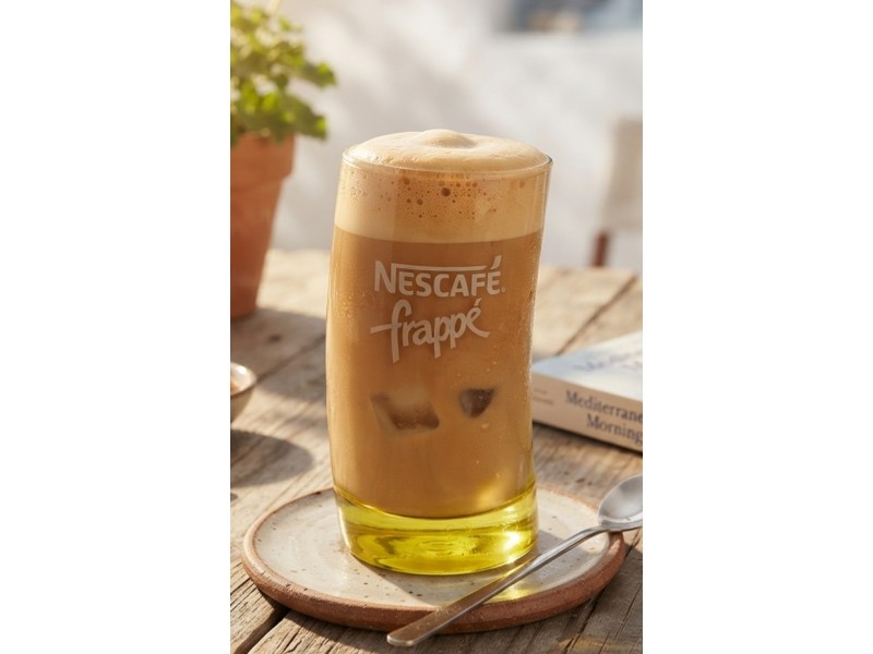 NESCAFÉ Frappé Čaša – Zakrivljeni Dizajn (Žuto Dno)