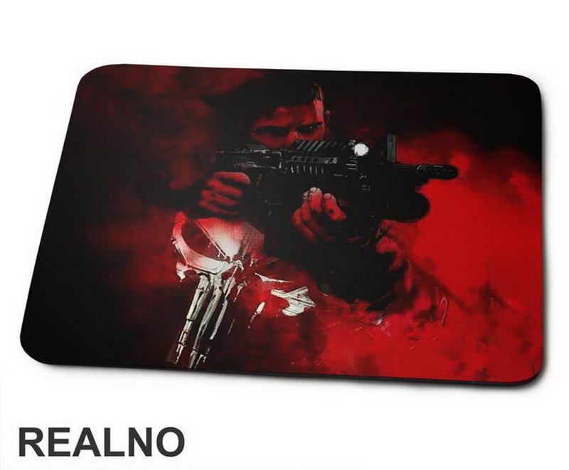 Red Background - Punisher - Podloga Za Miš