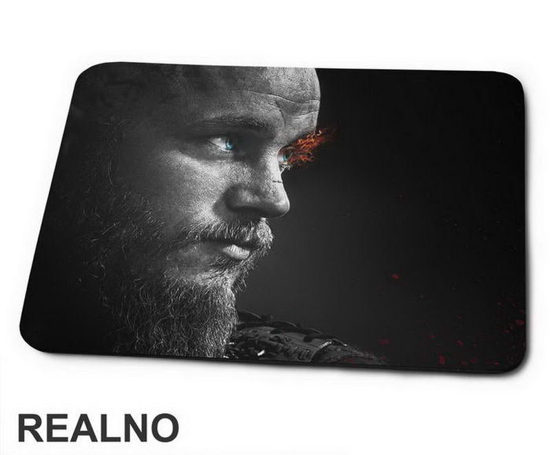 Ragnar Has Fire In His Eyes - Vikings - Podloga Za Miš
