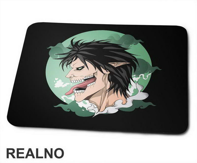 Eren Titan Form Green Smoke - Attack On Titan - Podloga Za Miš