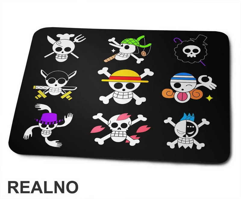 Group Skulls - One Piece - Podloga Za Miš