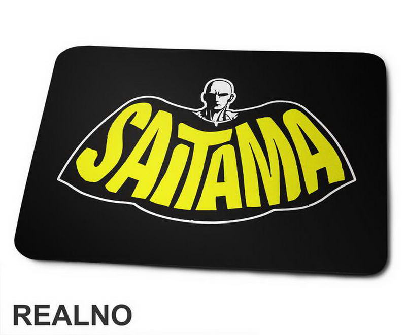 Saitama Yellow Text - One Punch Man - Podloga Za Miš