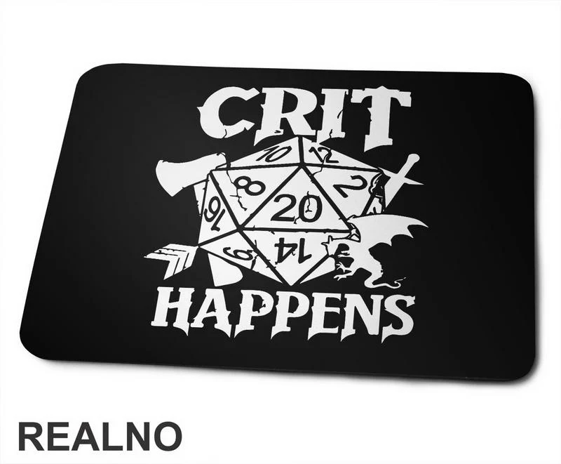 Crit Happens - D&D - Dungeons And Dragons - Podloga Za Miš