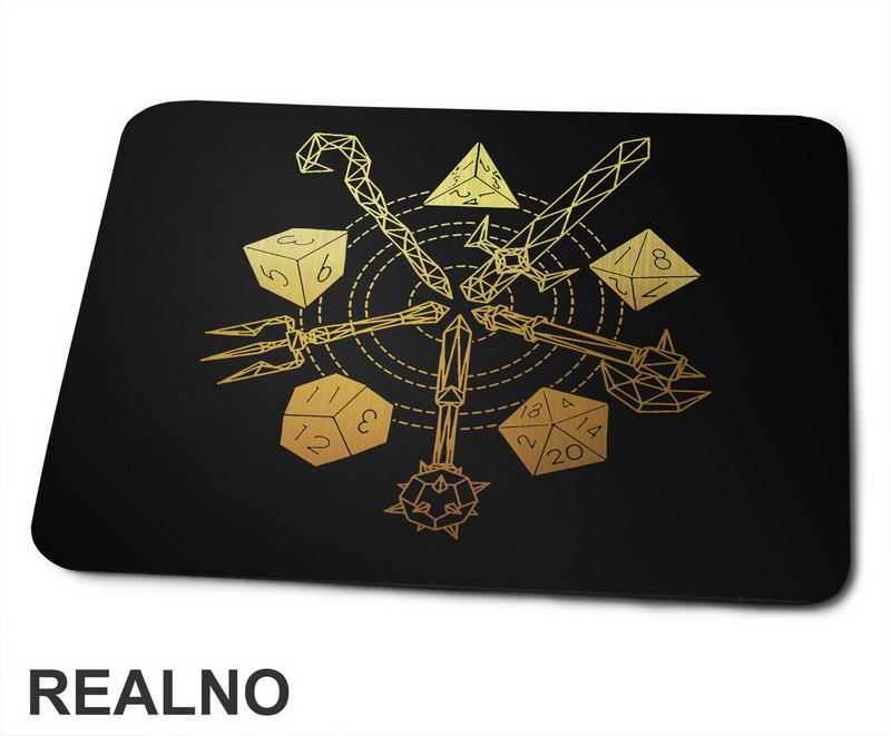 Golden Symbols - D&D - Dungeons And Dragons - Podloga Za Miš