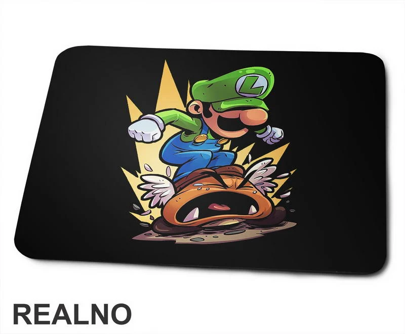 Luidji - Luiđi Gazi Kornjaču - Super Mario - Podloga Za Miš