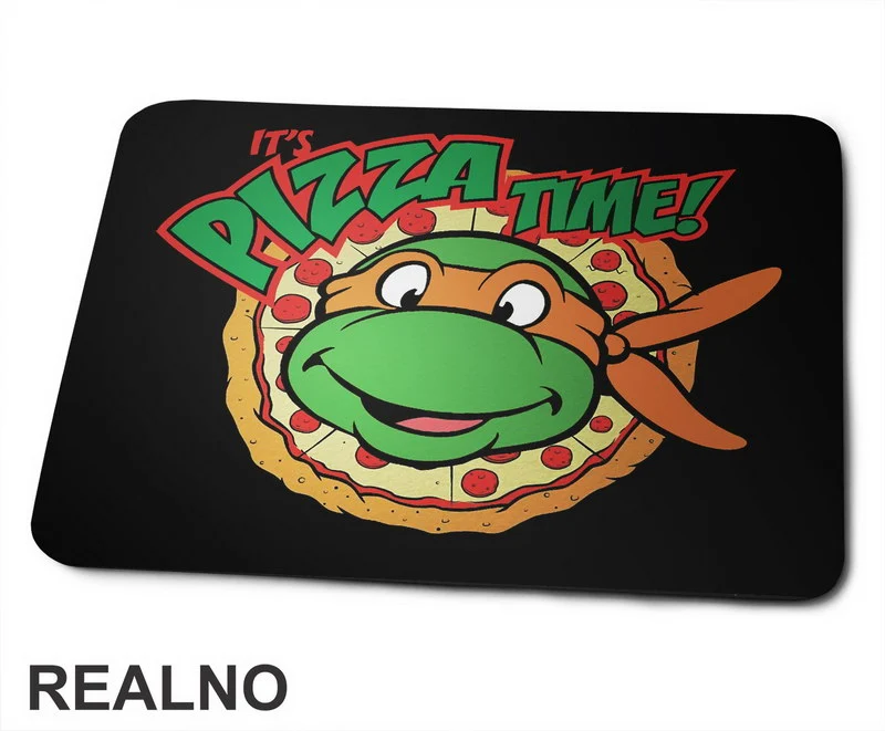 It's Pizza Time - Michelangelo - Nindža Kornjače - Podloga Za Miš