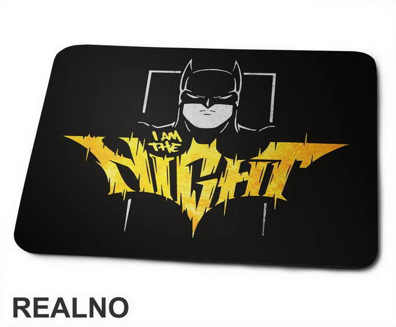I Am The Night - Yellow Text - Batman - Podloga Za Miš