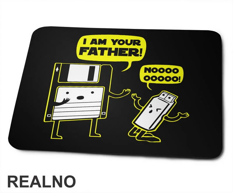 Usb And Floppy Disk - Your Father - Geek - Podloga Za Miš