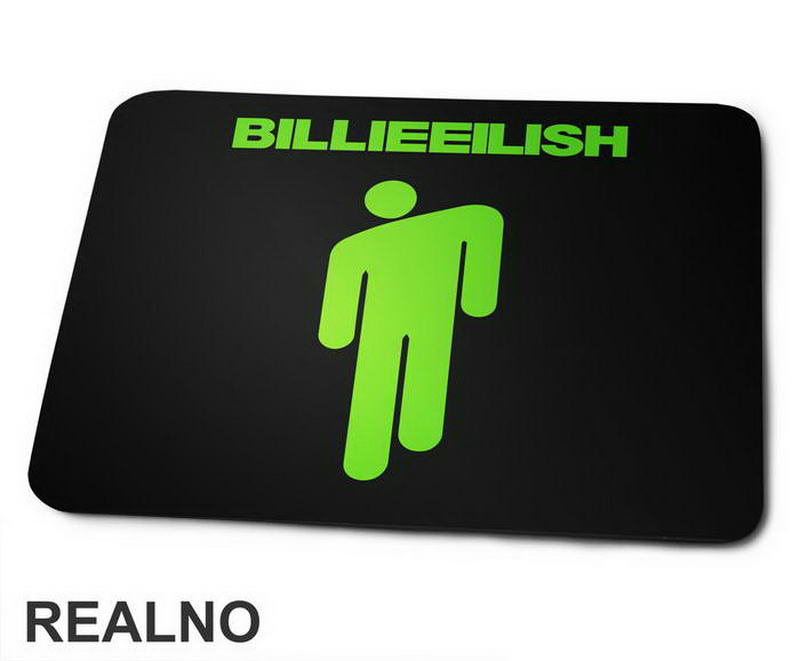 Billie Eilish Green Stick Figure - Muzika - Podloga Za Miš