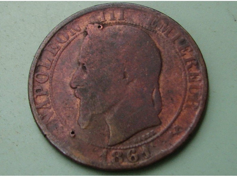 = FRANCUSKA - 10 Centimes - Napoleon III - 1861 K