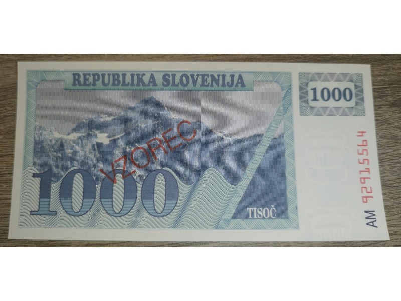 K37 1000 tolara Slovenija 1991 Specimen