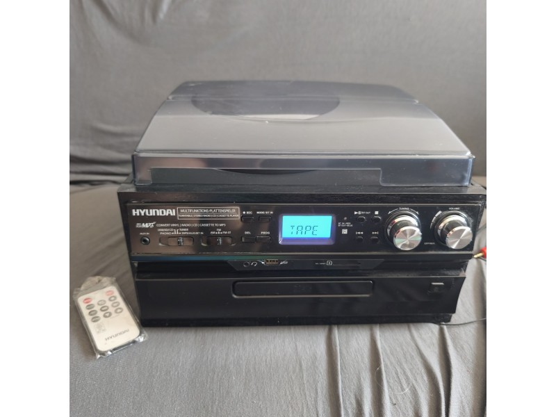 Hyundai HY-105B Gramofon CD Kasetofon Radio USB