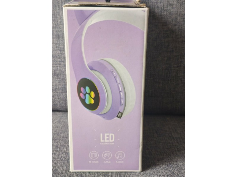 STN-28 Cat Ear bežične RGB slusalice (Purple)