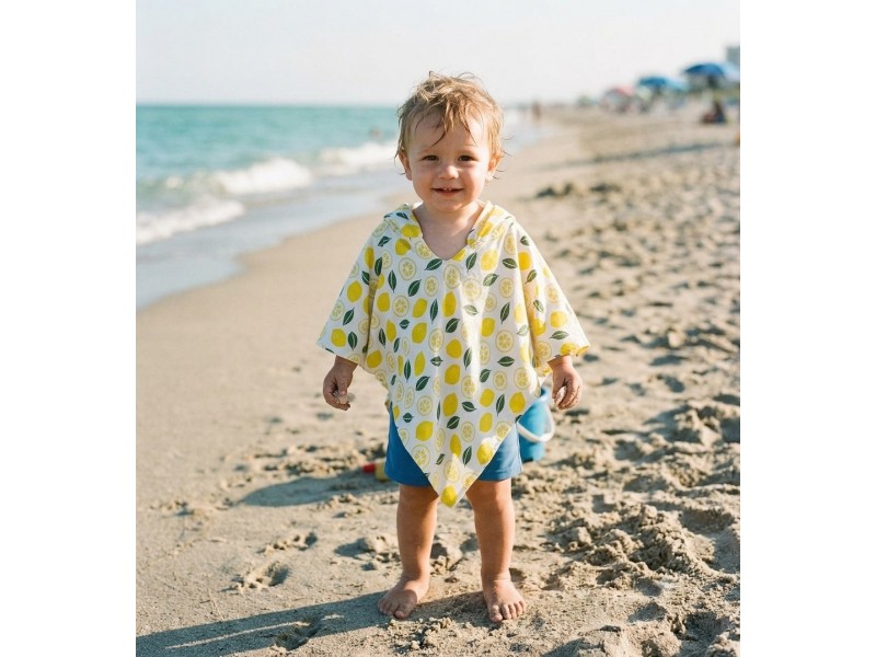 Pončo za plažu Limun, do 2 godine