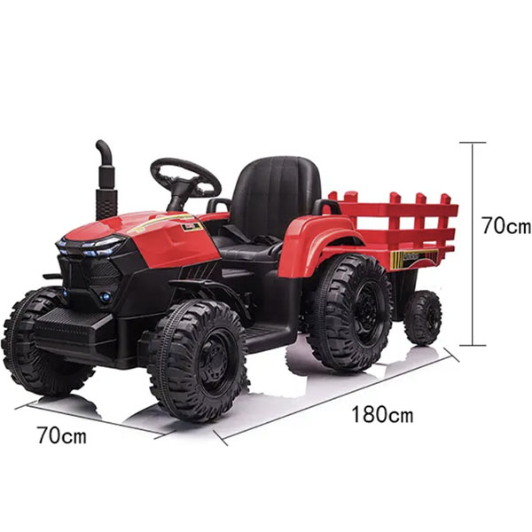 Traktor na akumulator sa prikolicom zeleni 2223