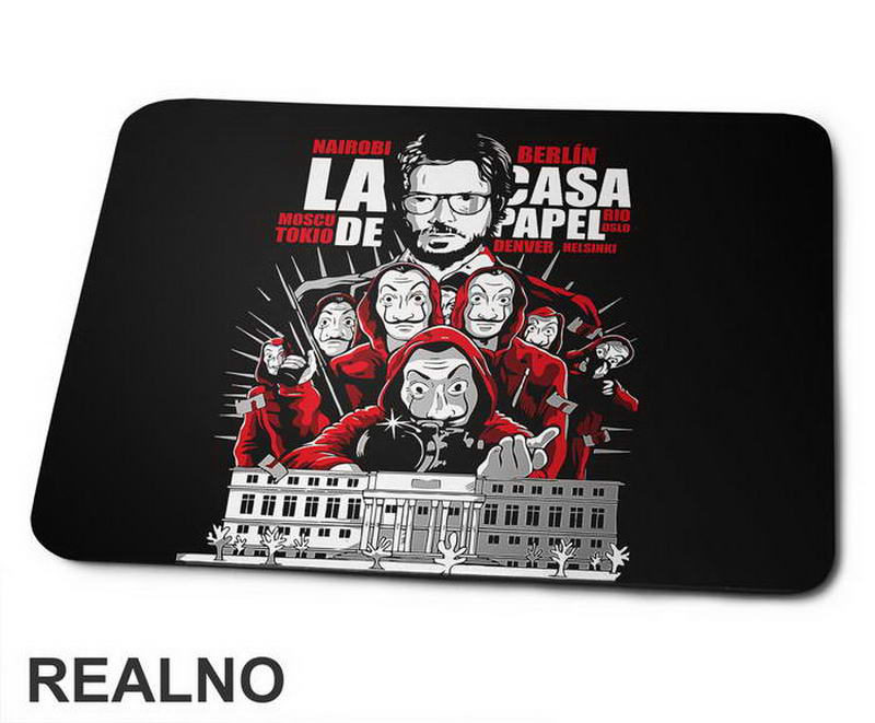 Browning Machine Gun - La Casa De Papel - Money Heist - Podloga Za Miš