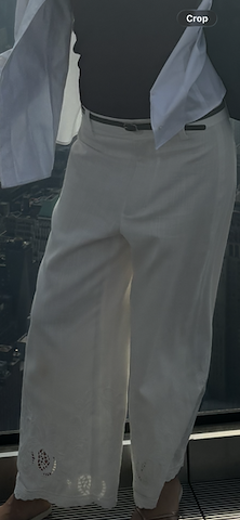 Zara lanene bele pantalone