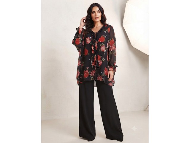 Elegantna cvetna šifon bluza SO BIN ICH (Nemačka) - 44/